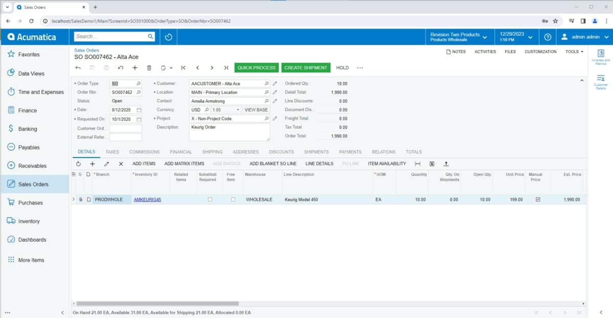 Order Management System - Britec Computer Systems
