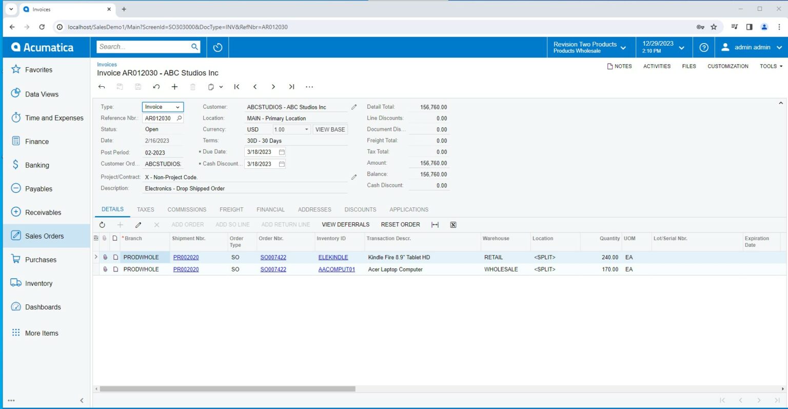Order Management System - Britec Computer Systems